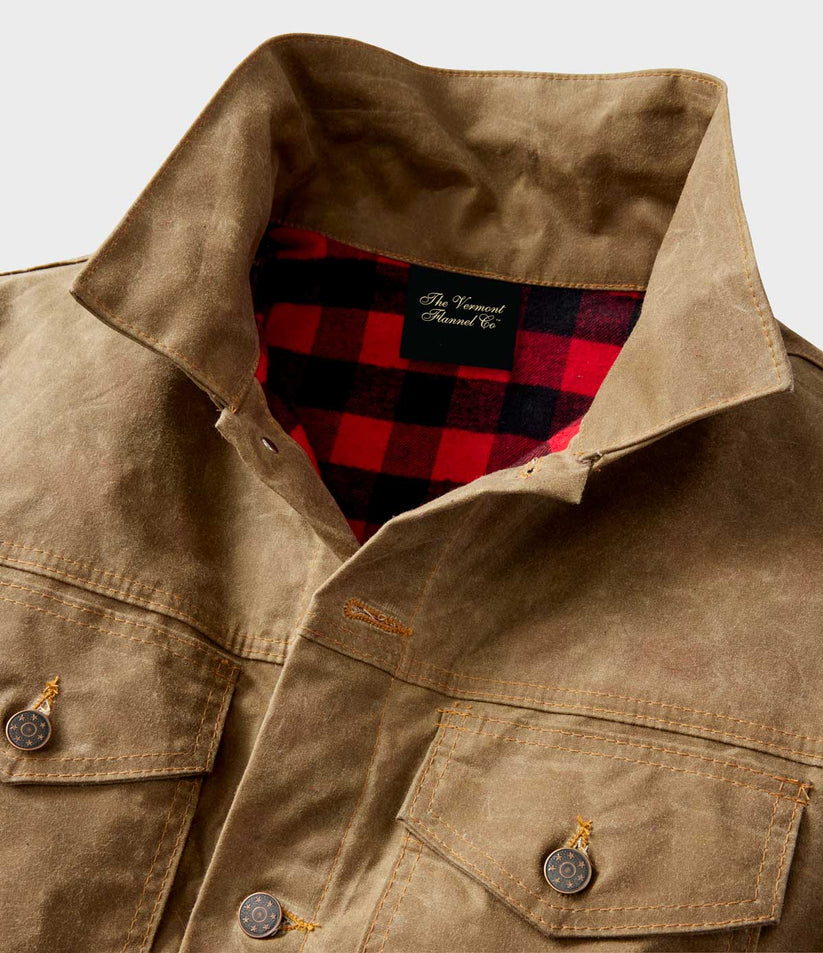 Field Tan '91 Flannel Lined Waxed Canvas Jacket – Vermont Flannel