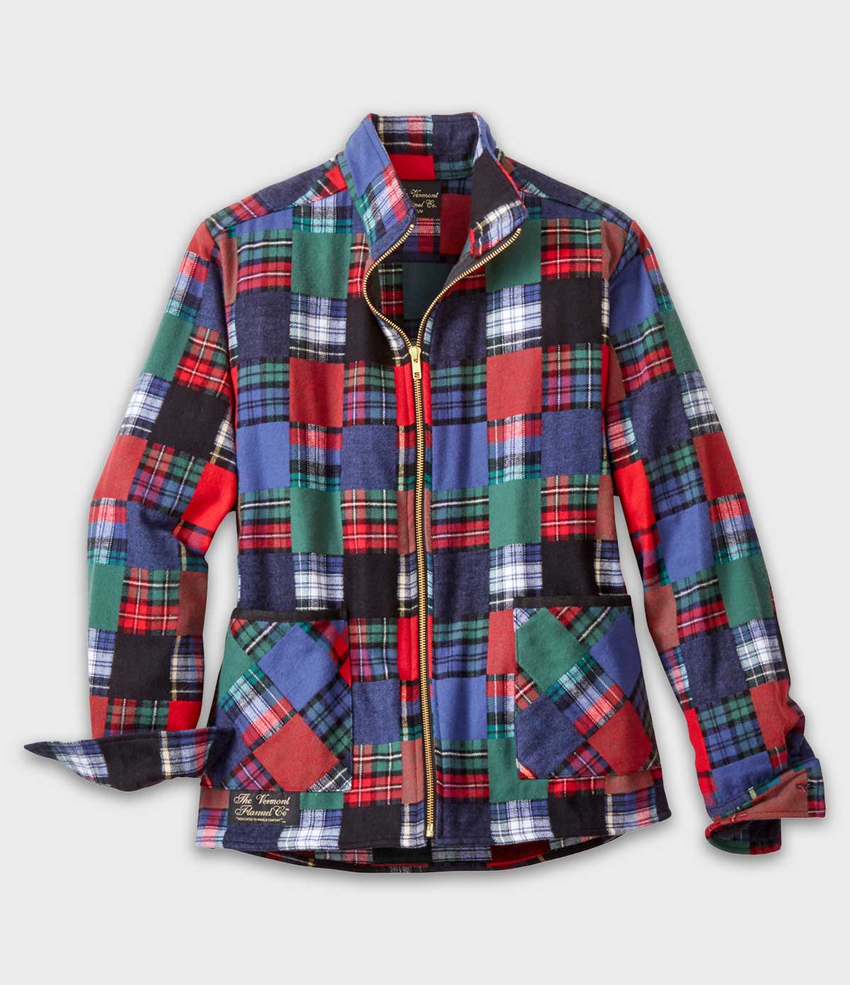 Women's Flannel Zip Jacket - Handcrafted USA - Vermont Flannel