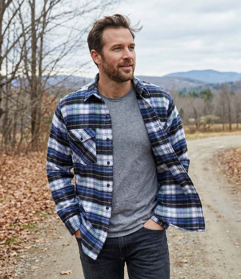 Easy Weight Men's Classic Flannel Shirt - Campbell – Vermont Flannel