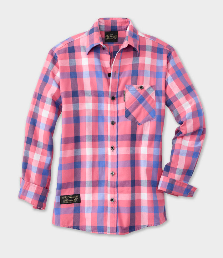 Lightweight Fitted Flannel Shirt - Royal Danby – The Vermont Flannel ...