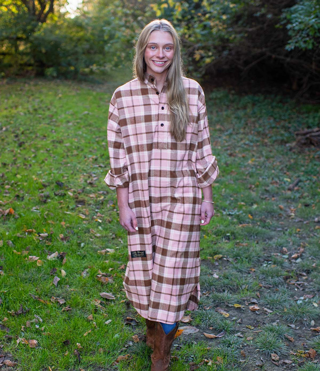 Long Night Shirt - Morrill Mauve | Made in the USA – Vermont Flannel