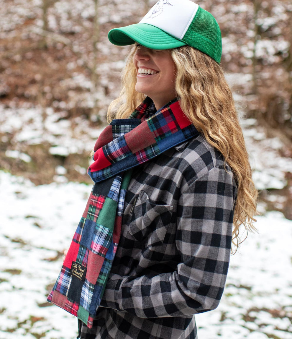 Luxury Flannel Scarf - Patchwork | Handcrafted USA - The Vermont ...