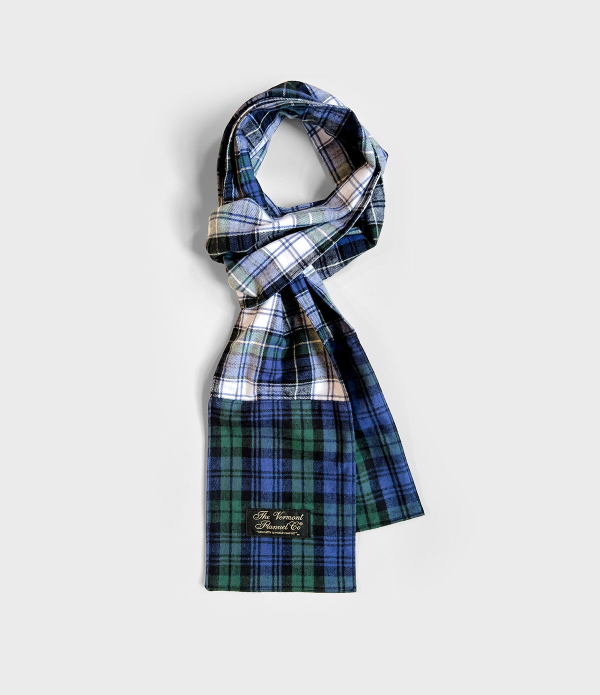 Pattern Block Scarf – Campbell / Black Watch | Organic Flannel – The ...