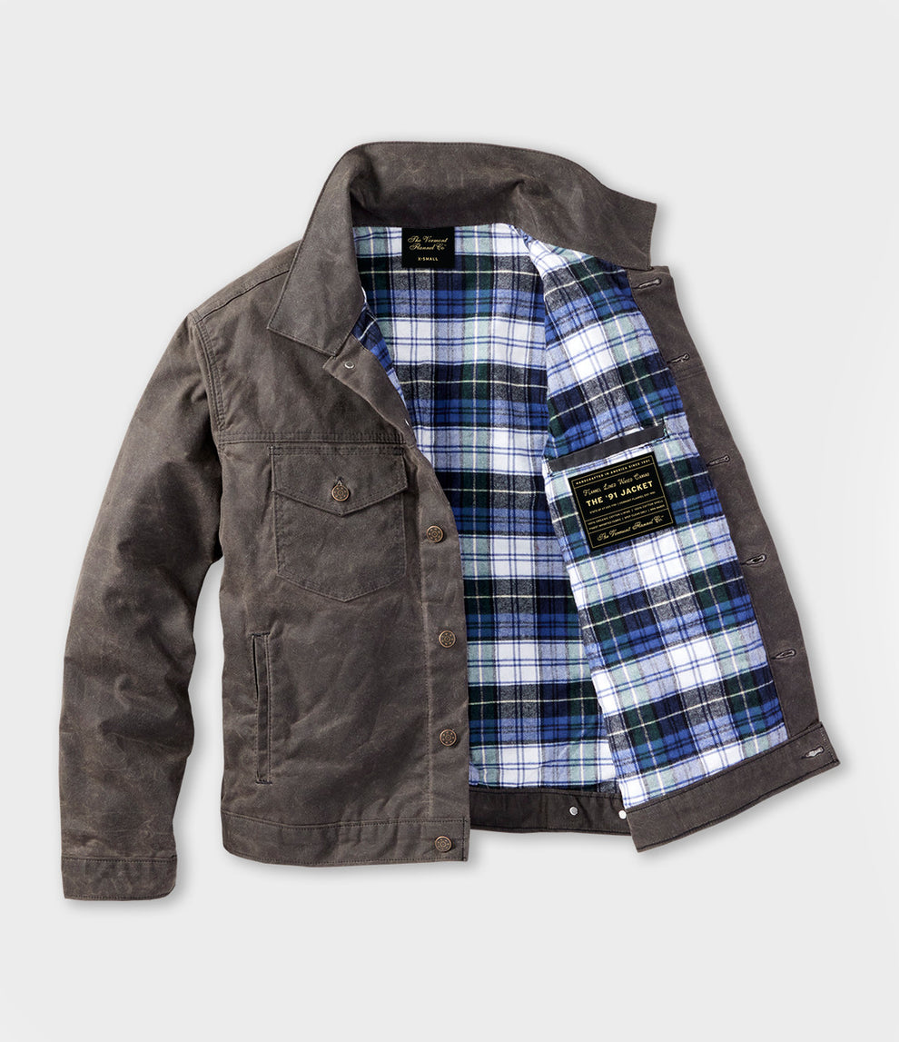 Deep Brown '91 Flannel Lined Waxed Canvas Jacket – Vermont Flannel